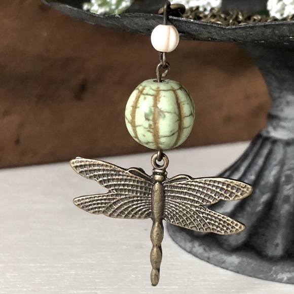 Jewelry | Handmade Dragonfly Necklace | Poshmark